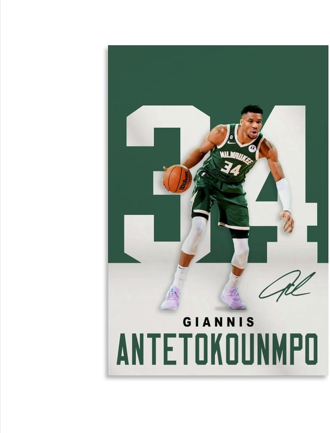 Amazon.com: NBHYK Giannis Antetokounmpo Poster Basketball Posters ...