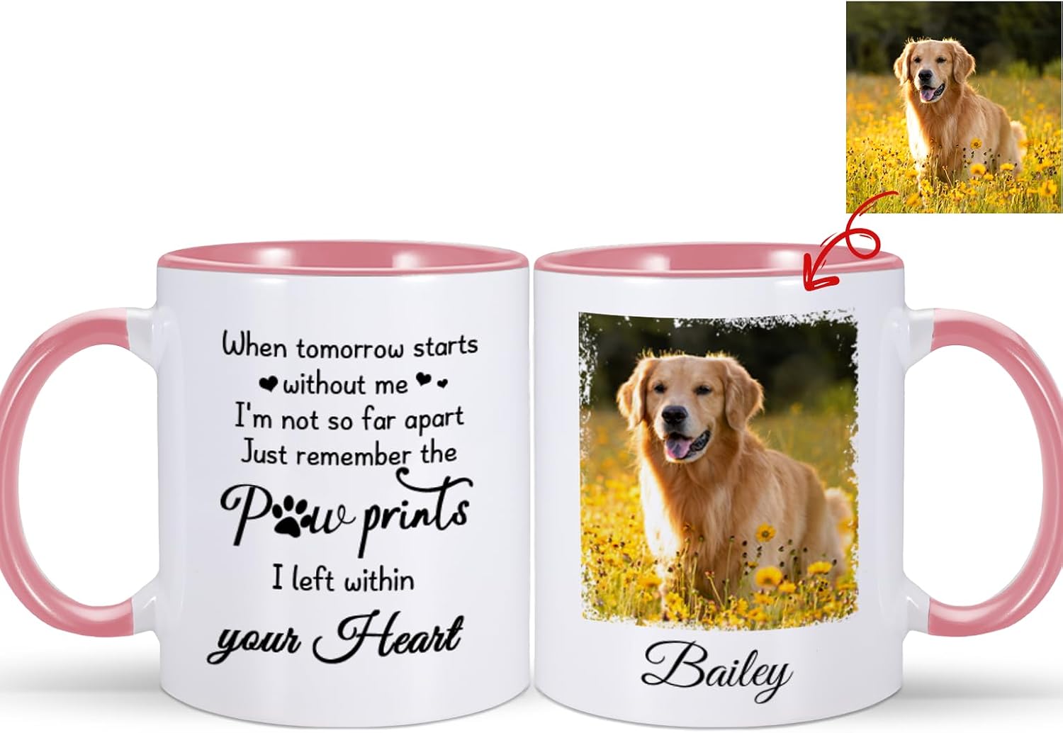 Amazon.com | Pet Memorial Gifts for Dogs Cat, Custom Dog Coffee Mug ...