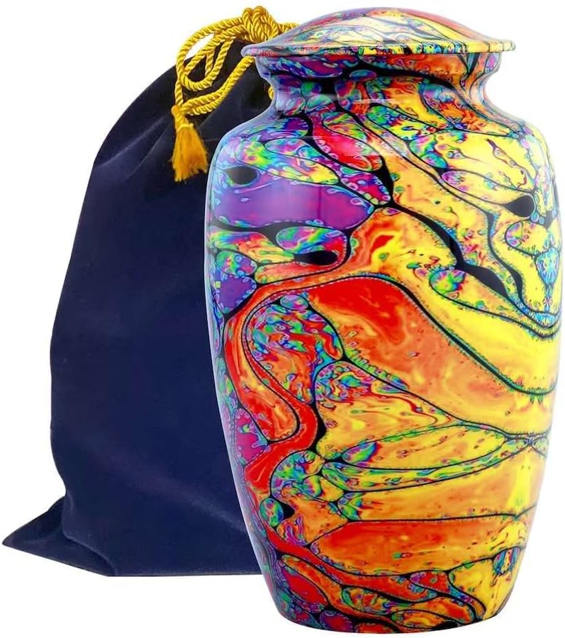 Modern Print Urn - Colorful Cremation Urn for Ashes - Modern Art Adult ...