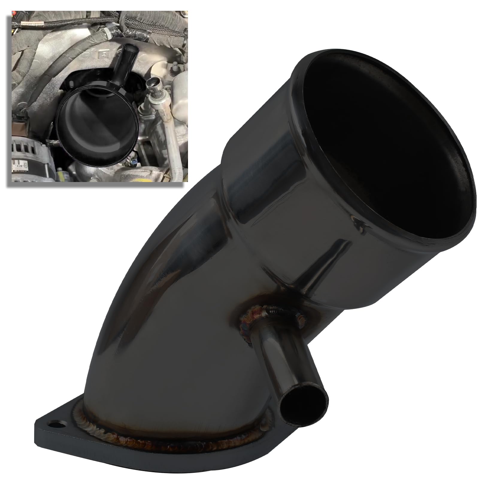 Snapklik.com : L5P Engine Turbo Mouthpiece, 3.5" Stainless Steel Inlet ...