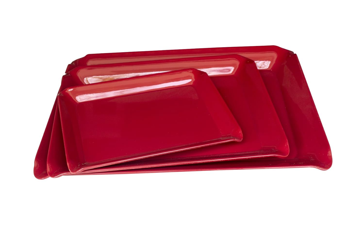 Red Premium Serving Trays (Set of 3) - ELLISA : Amazon.in: Home & Kitchen