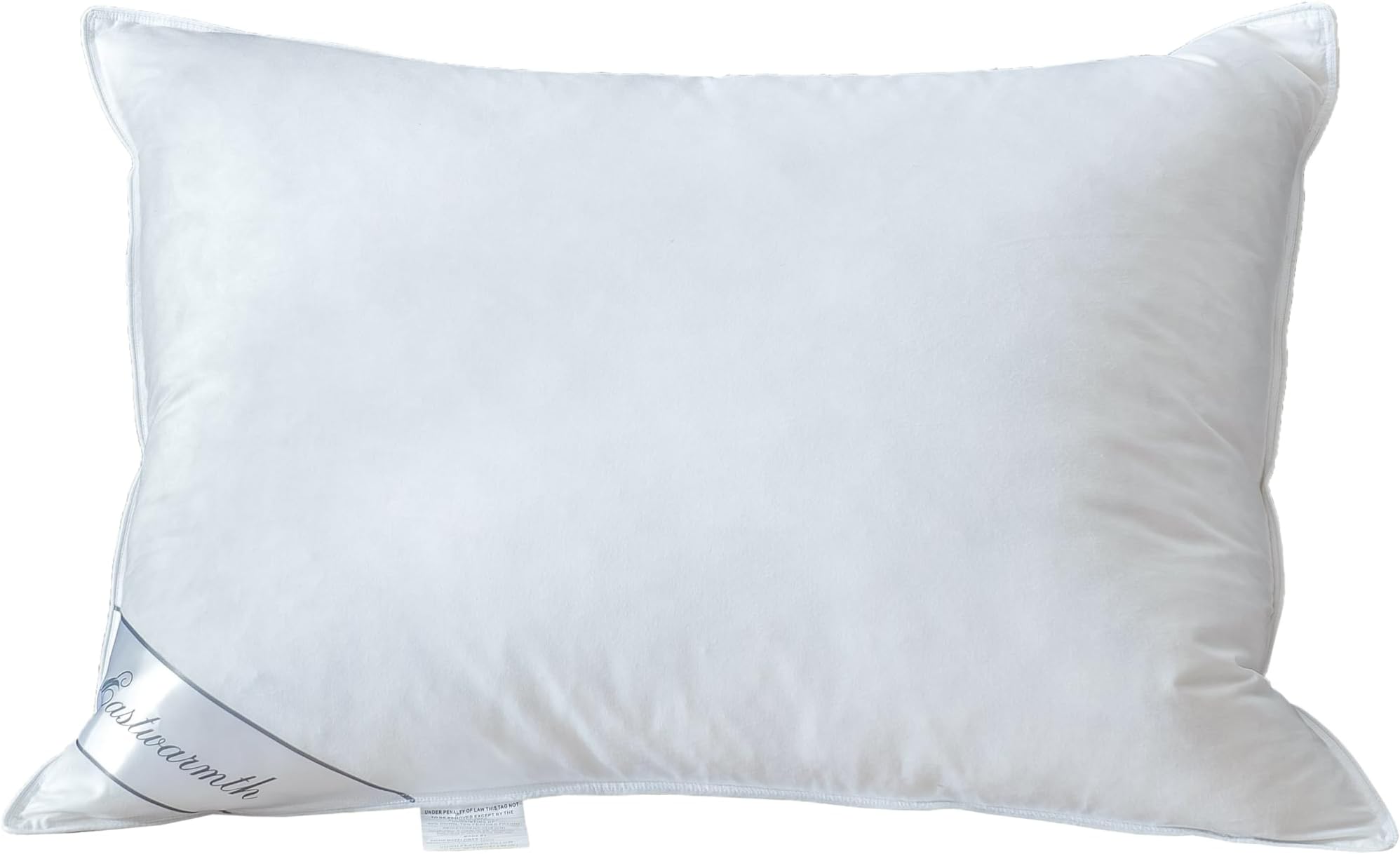 Lot de 2 oreillers en plumes d'oie blanches – 100 % coton doux 600 fils ...