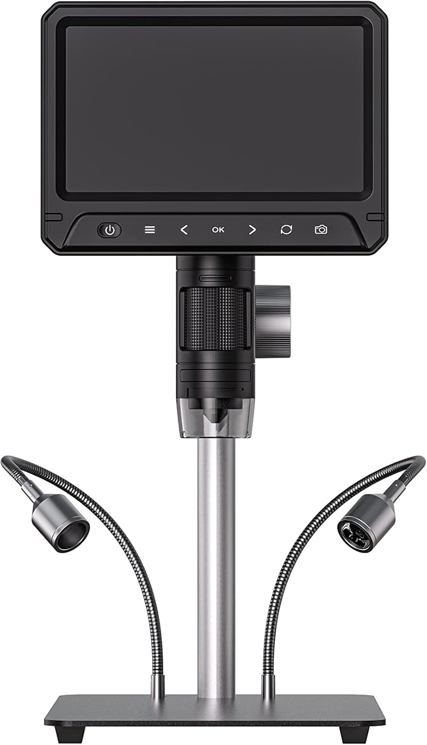 Amazon.com : 7" LCD Digital Microscope 1200X, SKYBASIC HD 1080P Coin ...