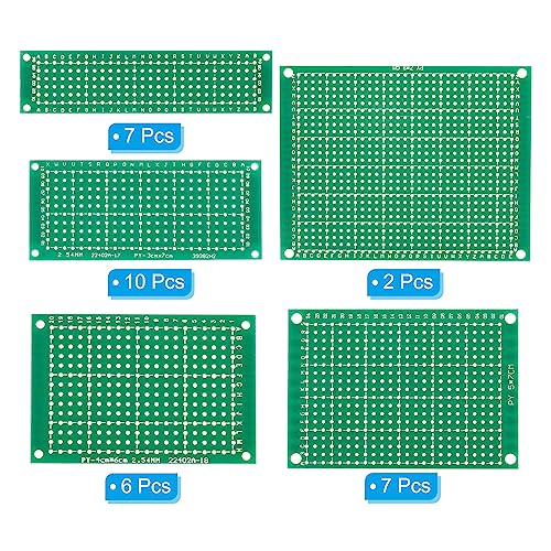 PATIKIL PCB Board Circuit, 32 Pcs Prototype Perfboard Solder Boards for ...