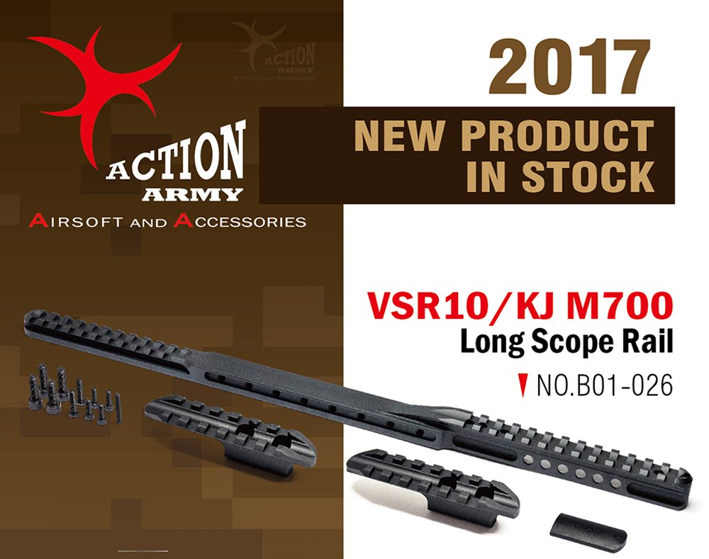 Buy Action Army B01-026 VSR10/M700 Long Rail - Aluminum CNC for Tokyo Marui VSR10 /Well MB02/KJ ...