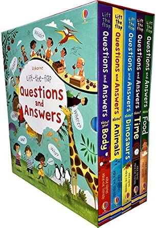 Buy Usborne Lift-the-flap Questions and Answers Collection 5 Books Box ...