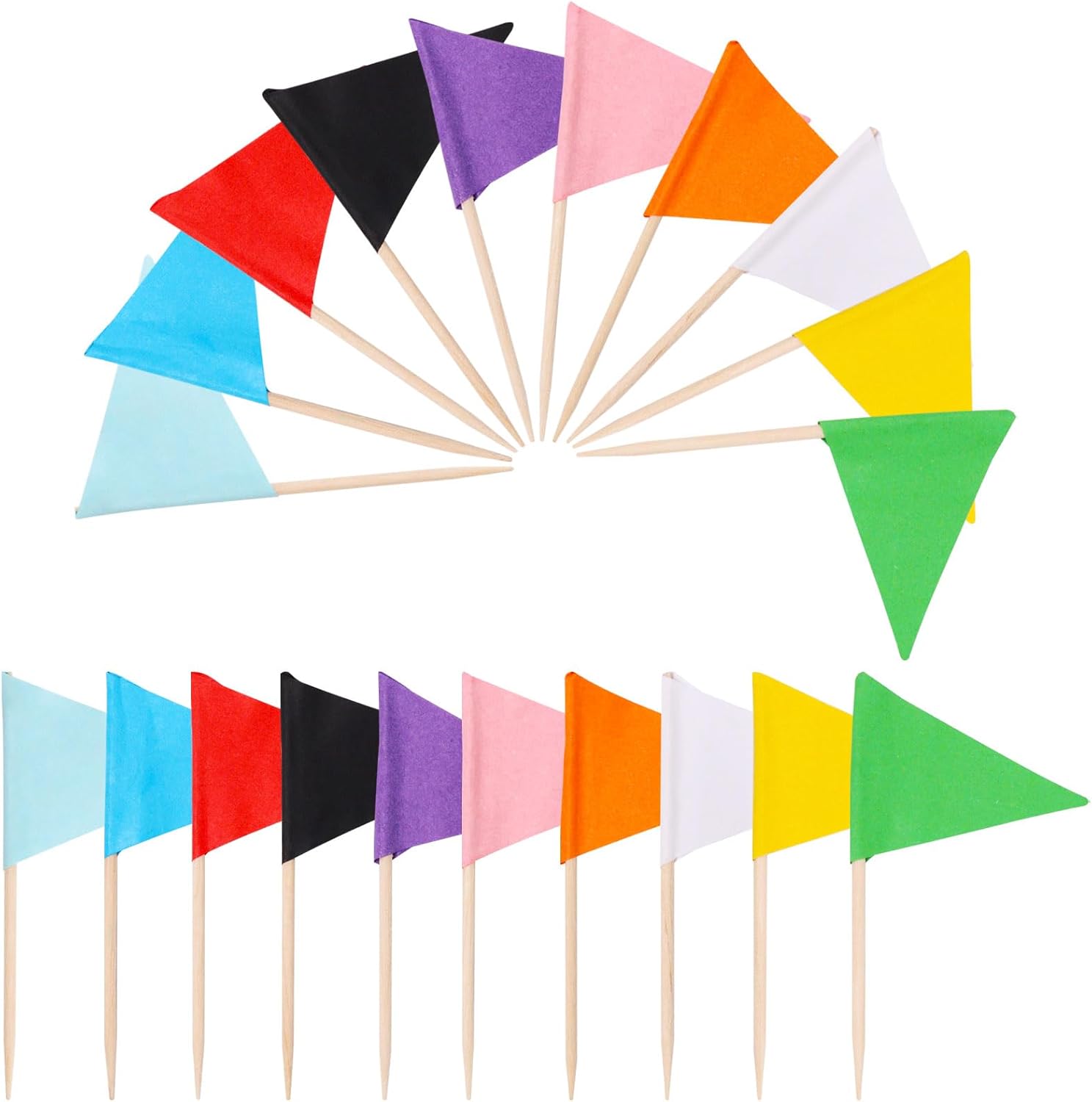 Amazon.com: SWZHAI Colourful Toothpick Flags, 100Pcs Mini Colourful ...