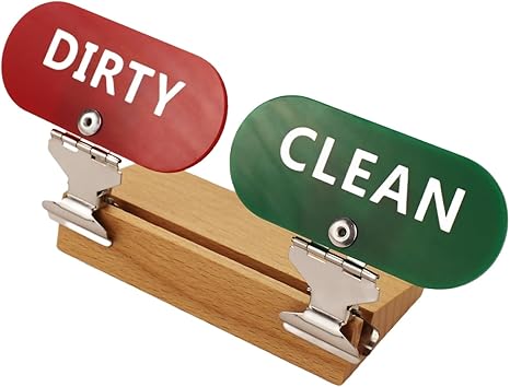 Amazon.com: Laundry Basket Clean & Dirty Labels Red and Green Stainless ...