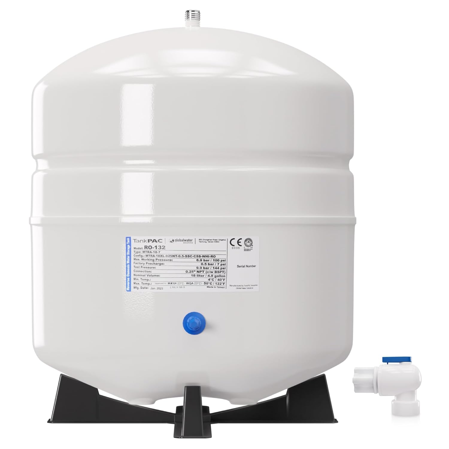 Max Water Systems Tank 4.4 Gallon Residential Pre-Pressurized Reverse ...