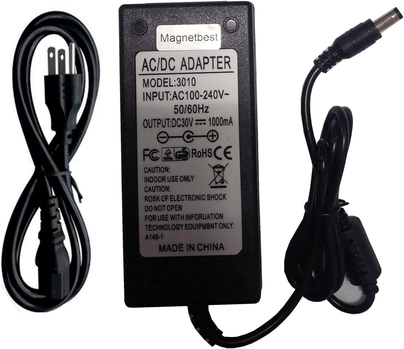 Amazon.com: 30V 1A AC DC adaptador para Xiaomi Dreame V9P inalámbrico de mano aspiradora V9 V10 ...