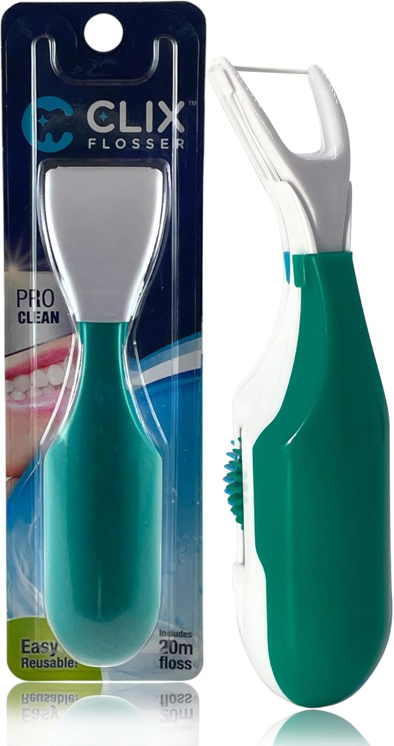Amazon.com : Clix Flosser - Automatic Dental Flosser | Reusable and Refillable | Pre-Loaded ...
