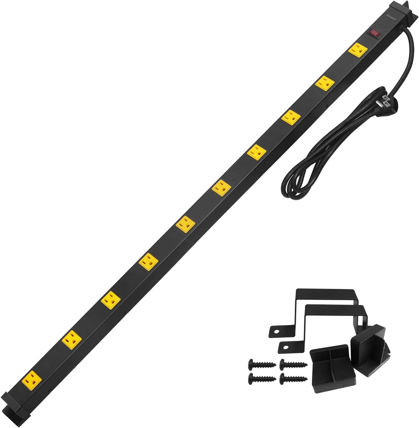 Amazon.com: SURAIELEC 10 Outlet Long Power Strip Surge Protector ...