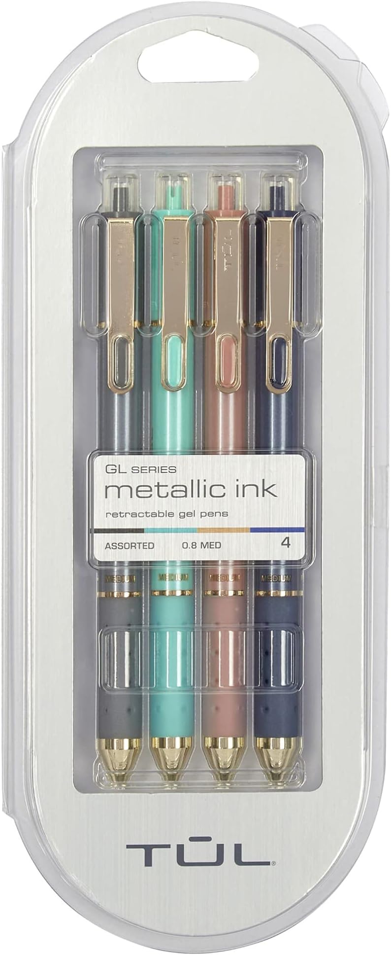 Amazon.com: TUL Retractable Gel Pens, Bullet Point, 0.7 mm, Gray Barrel ...