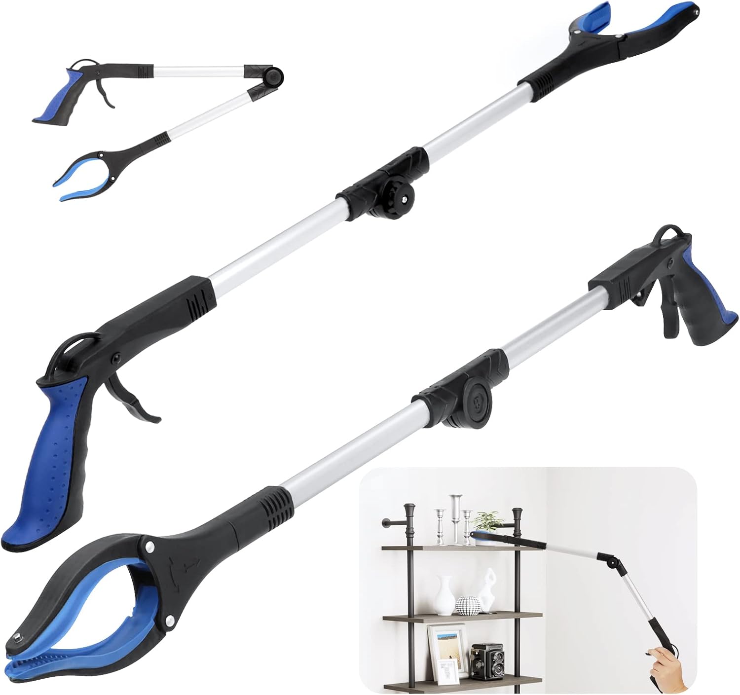 HENSHOW Litter Pickers, Helping Hand Grabber Stick 2 Pcs for Elderly ...