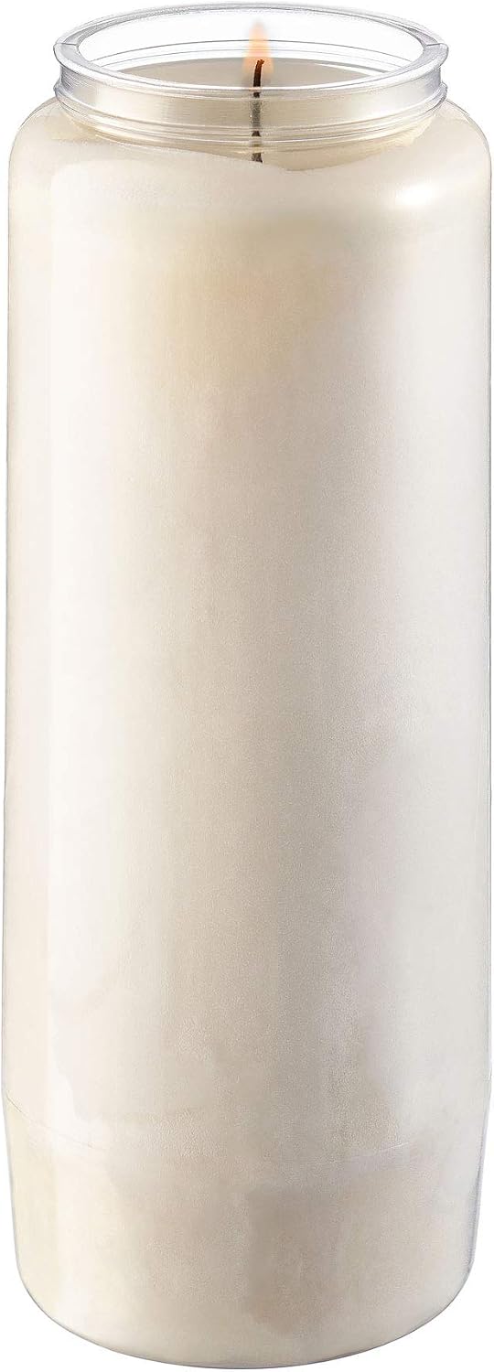 Amazon.com: Tribello 9 Day Candle, 1 Pack - 7' White Pillar Candles for ...