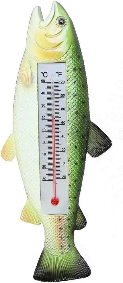 Amazon.com: Nautical Trout Fish Figure Wall Mounted Thermometer, 10 ...