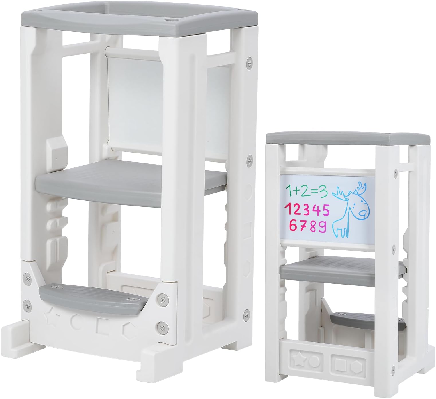 Amazon.com : Kids Kitchen Step Stool with Whiteboard, Toddler Tower ...
