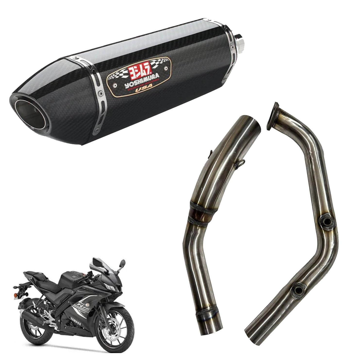 Vagary Universal Alpha Bike Exhaust With DB Killer Silencer And Bend ...