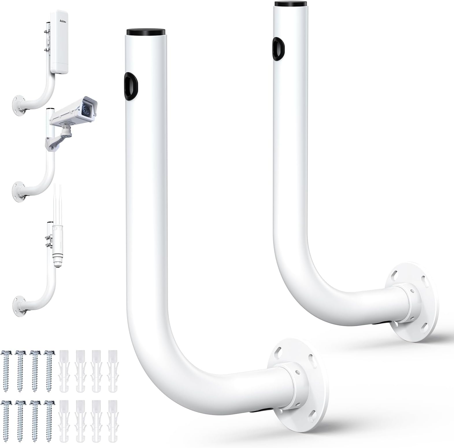 2-Pack Universal Antenna Mount, AdaLov Outdoor Wireless Bridge Bracket ...