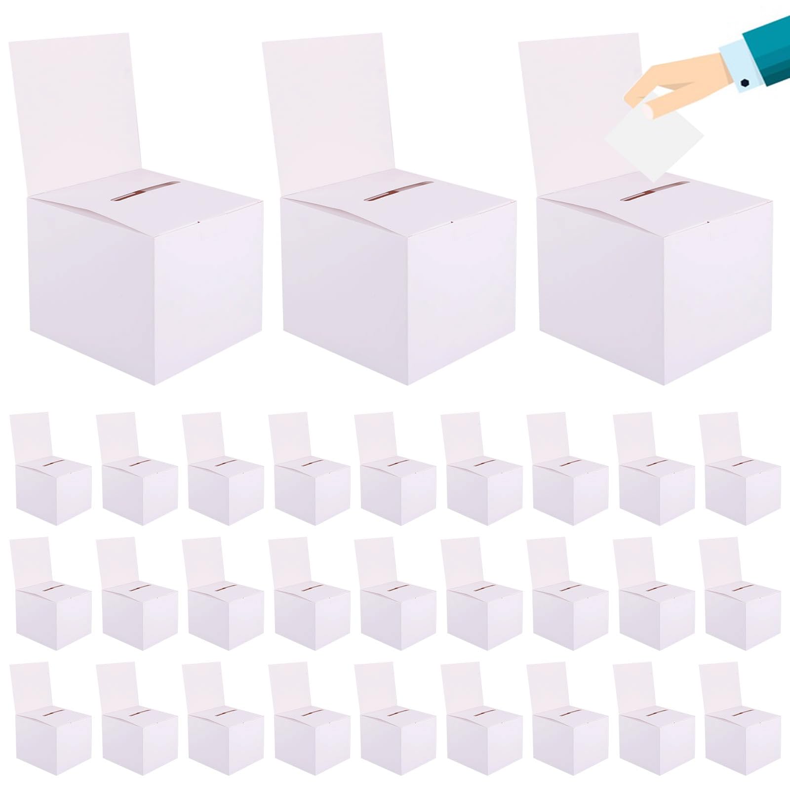 Amazon.com : Acrux7 30 Pack Raffle Boxes Donation Box for Fundraising ...