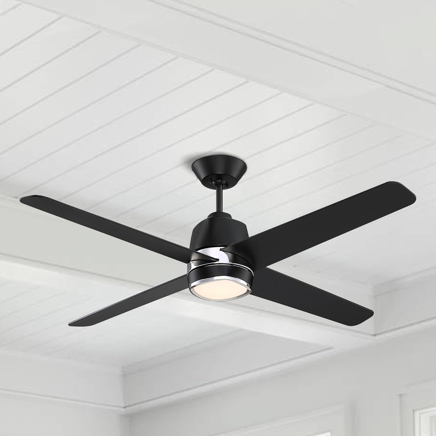 Amazon.com: Parrot Uncle Ceiling Fans with Lights 54 Inch Black Ceiling ...