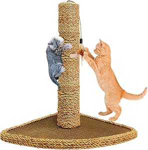 Cat Scratching Post, Scratcher Pole Hemp Rope Pet Scratch Pillar with ...