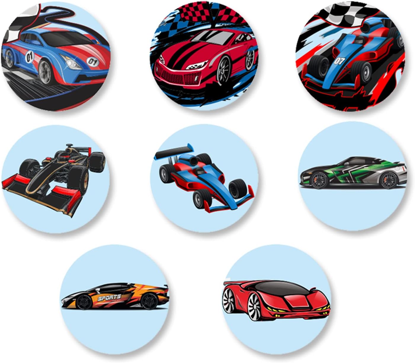 Amazon.com: Racecar F1 Labels Stickers Race Car Cars Theme Decor for ...