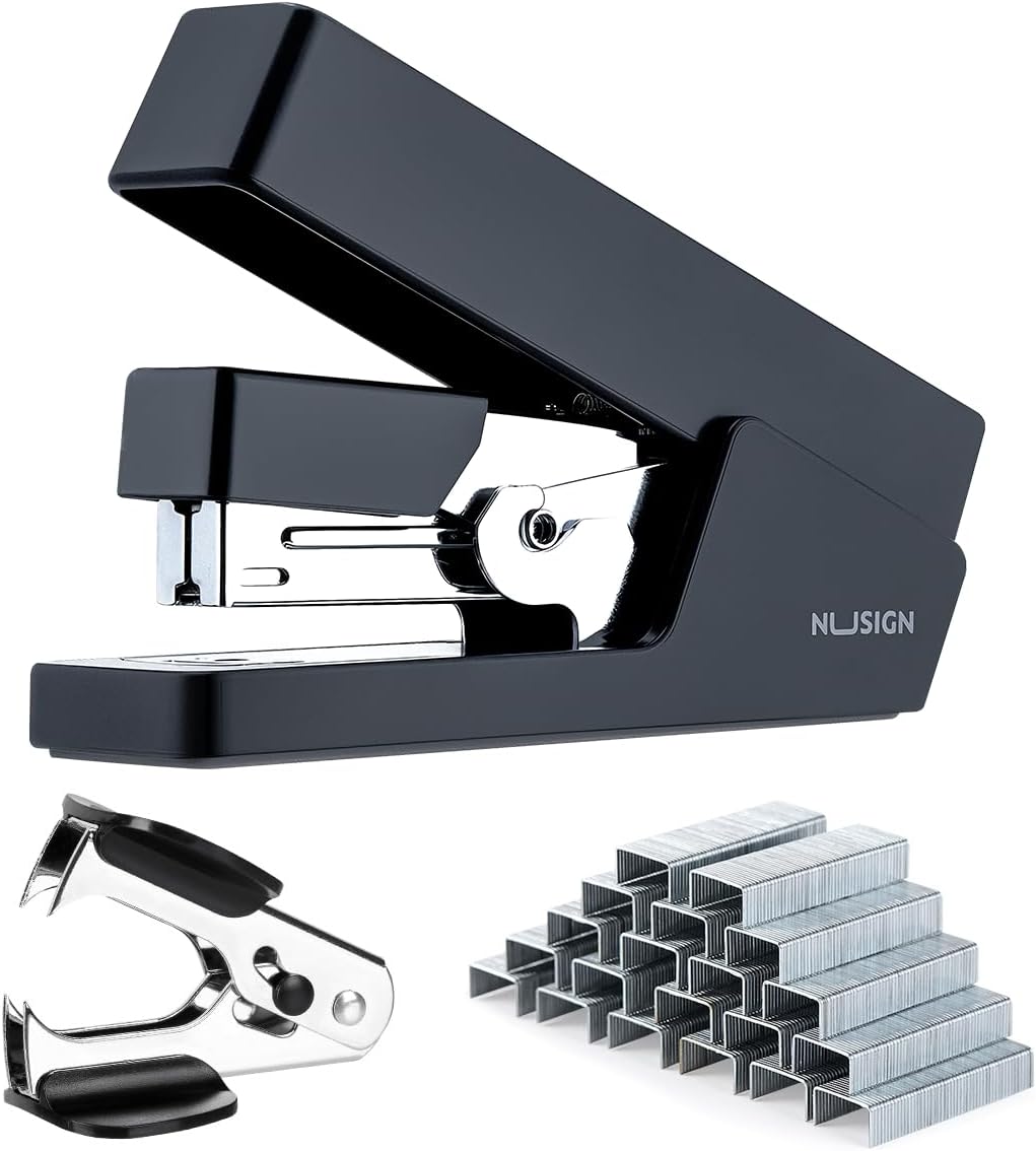 Amazon.com : Nusign Effortless Desktop Stapler, 25 Sheet Capacity, One ...