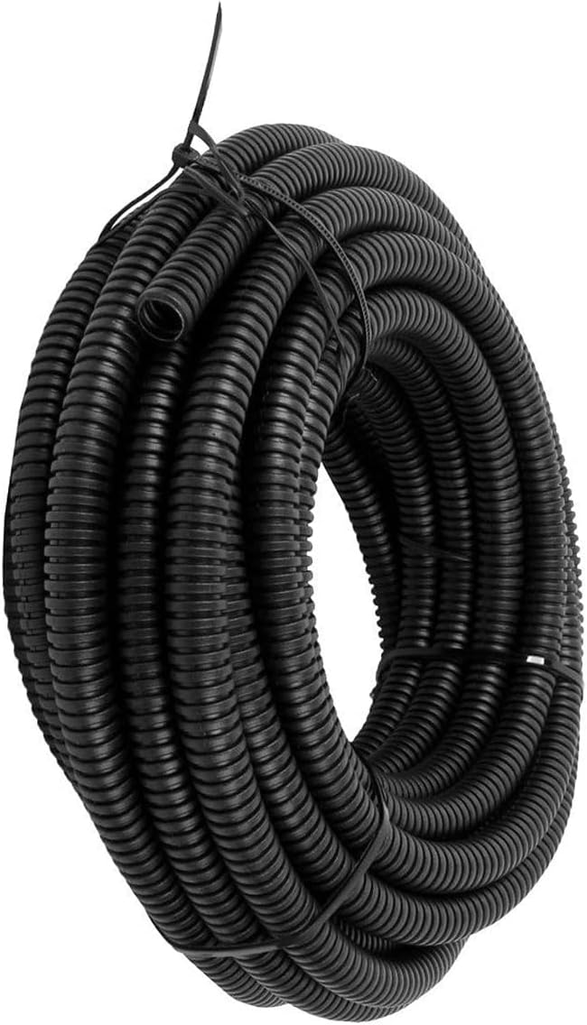 Uotyle Flexible Conduit 5M Corrugated Plastic Tube PP Pond Hose Black ...