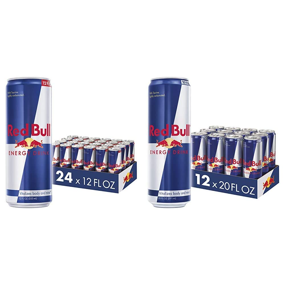 Buy Red Bull Energy Drink 24 Pack 12 Fl Oz & Energy Drink, 20 Fl Oz (12 ...