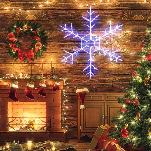 Snapklik.com : LED Folding Twinkle Snowflake Lights 36 Large Snowflake ...
