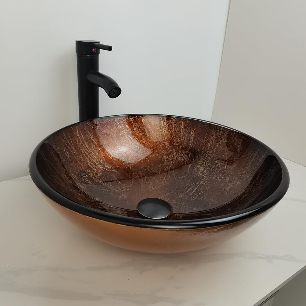 Buy BELOFAYModern Design Golden Bathroom Counter Top Wash Basin Sink ...