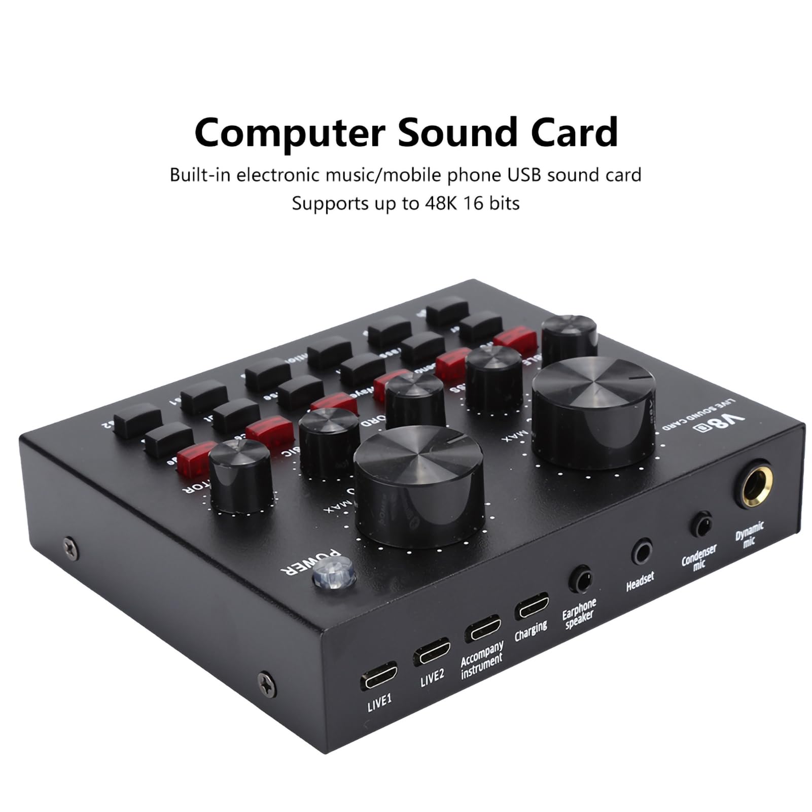Voice Changing Microphone V8s Live Sound Card With Multiple Sound ...