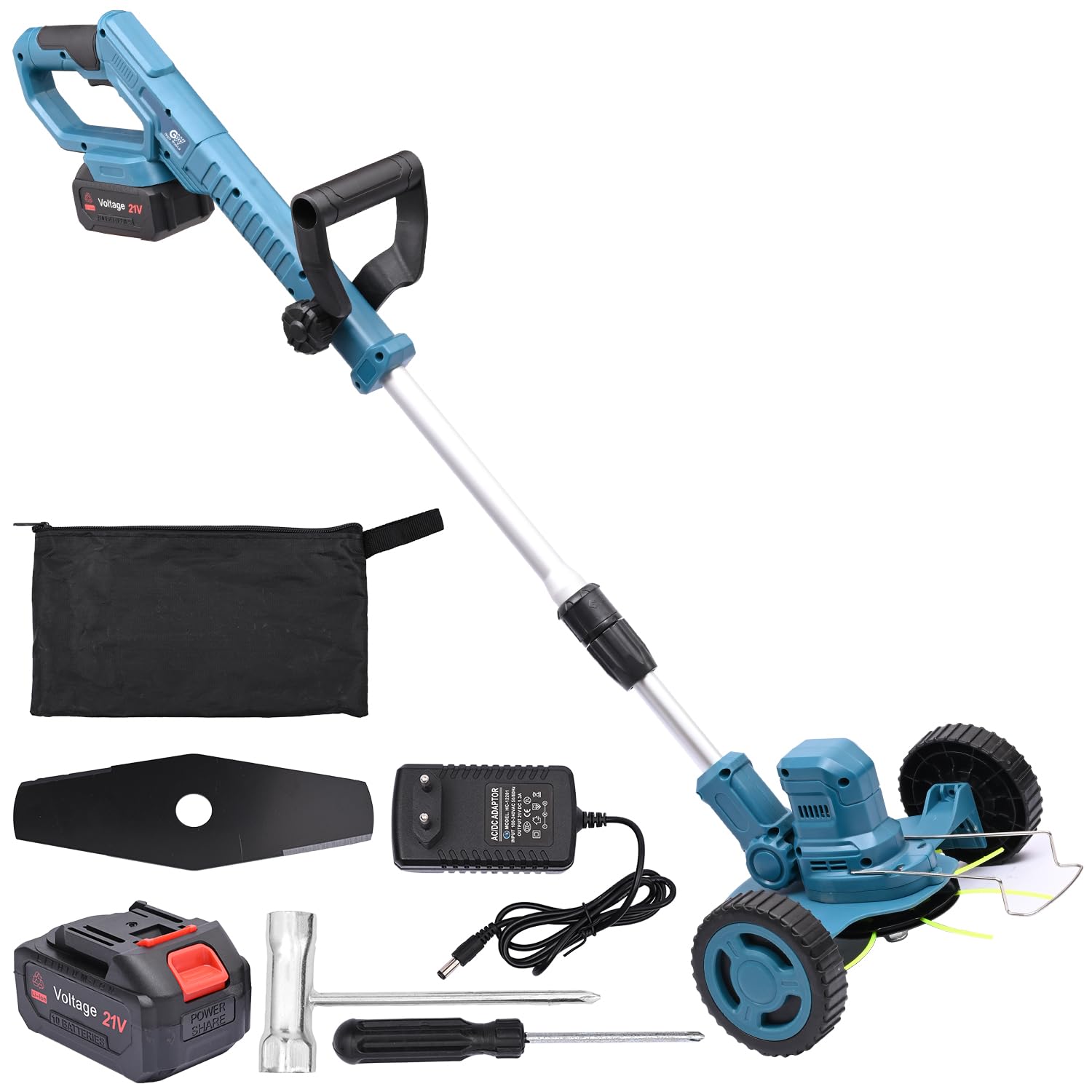 GIGAWATTS Grass Cutter Battery Powered Weed Trimmer Remover Lawn Edger ...