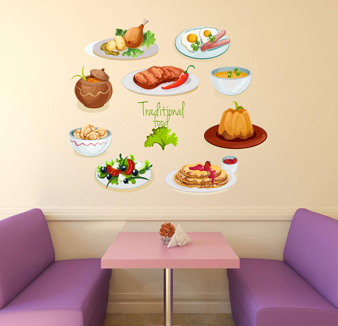 Buy Wallstick Food menu wallstickers (Vinyl 100 cm x 90 cm) Online at ...