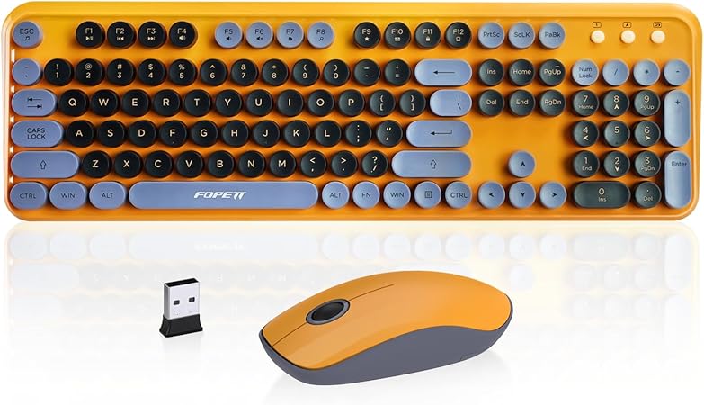 Amazon.com: FOPETT 2.4GHz Wireless Keyboard and Mouse Set with Switch ...
