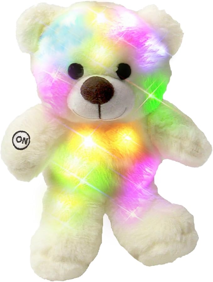 Amazon.com: The Noodley LED Light Up Stuffed Animal Sleep Toy Kids ...