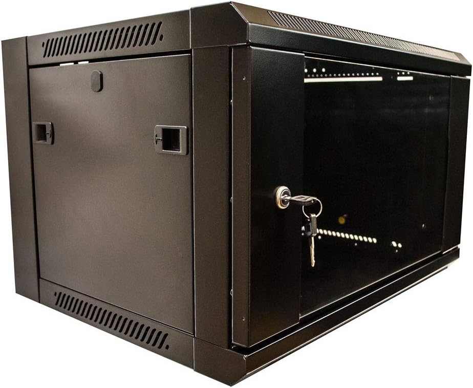 Amazon.com: Pier Telecom 6u Wall Mount Network Server Rack with Glass ...