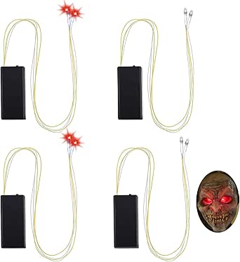 Amazon.com: PYSUG 4 Pcs Halloween Glowing LED Light Up Eyes for Mask ...