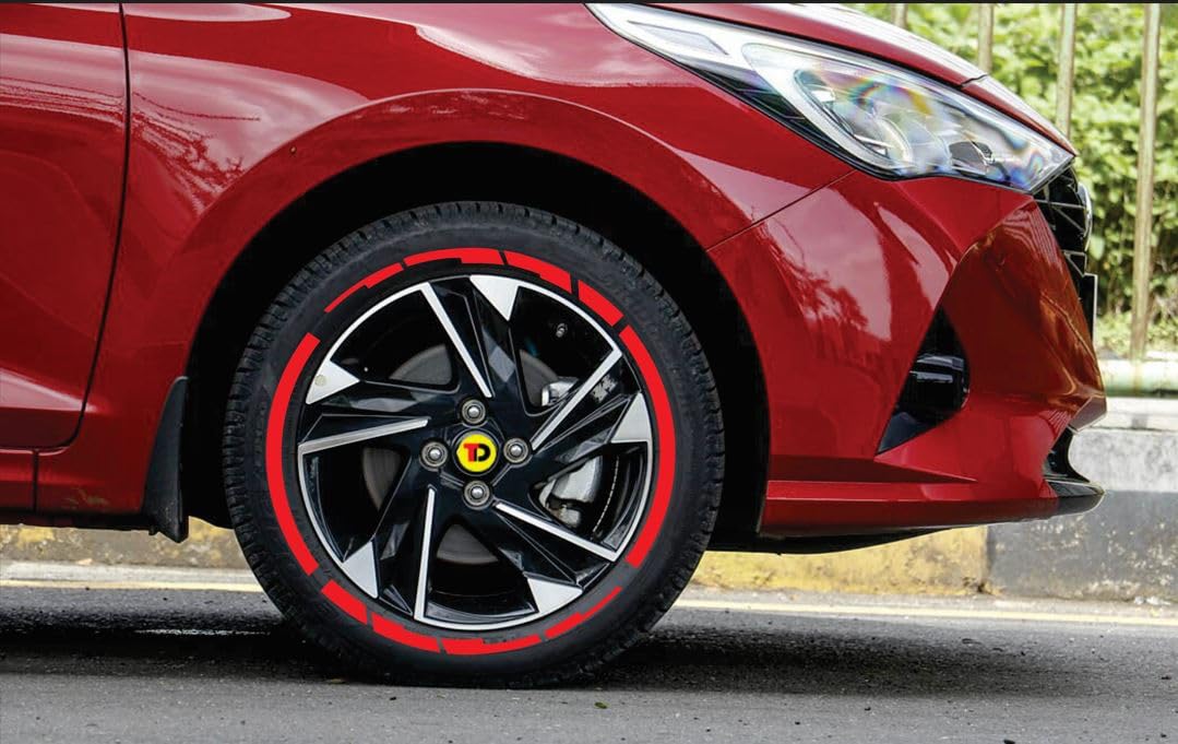 Tyre Decor Customised Tyre Sticker - Strips & Small Froast Arc (14 Inch ...