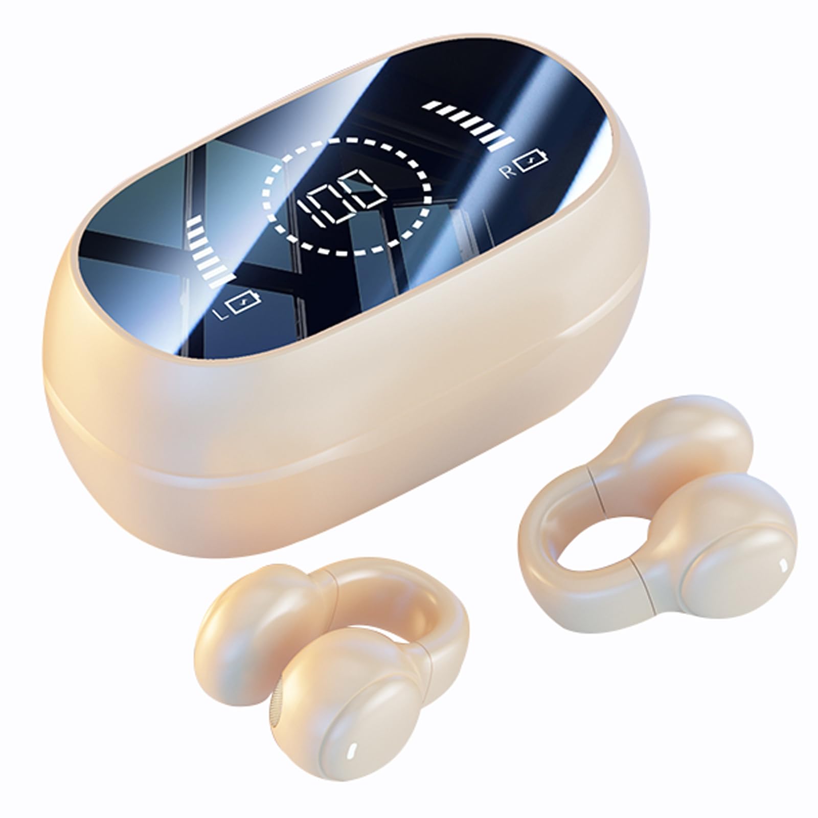 Amazon.com: Wireless Ear Clip Bone Conduction Headphones Bluetooth ...