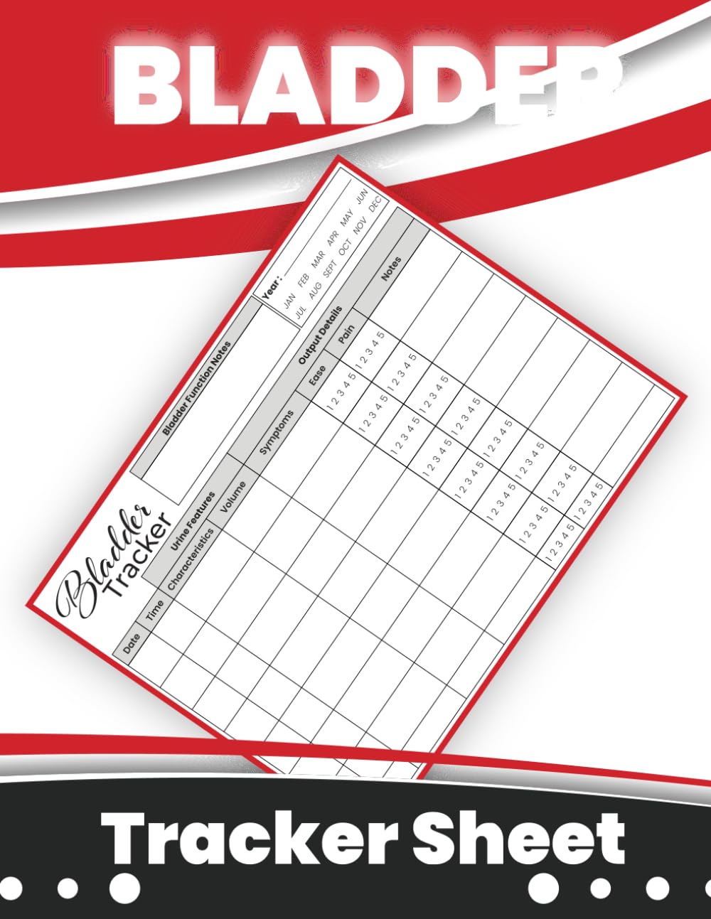 Bladder Tracker Sheets Book: To Record output details, Pain, Activities ...