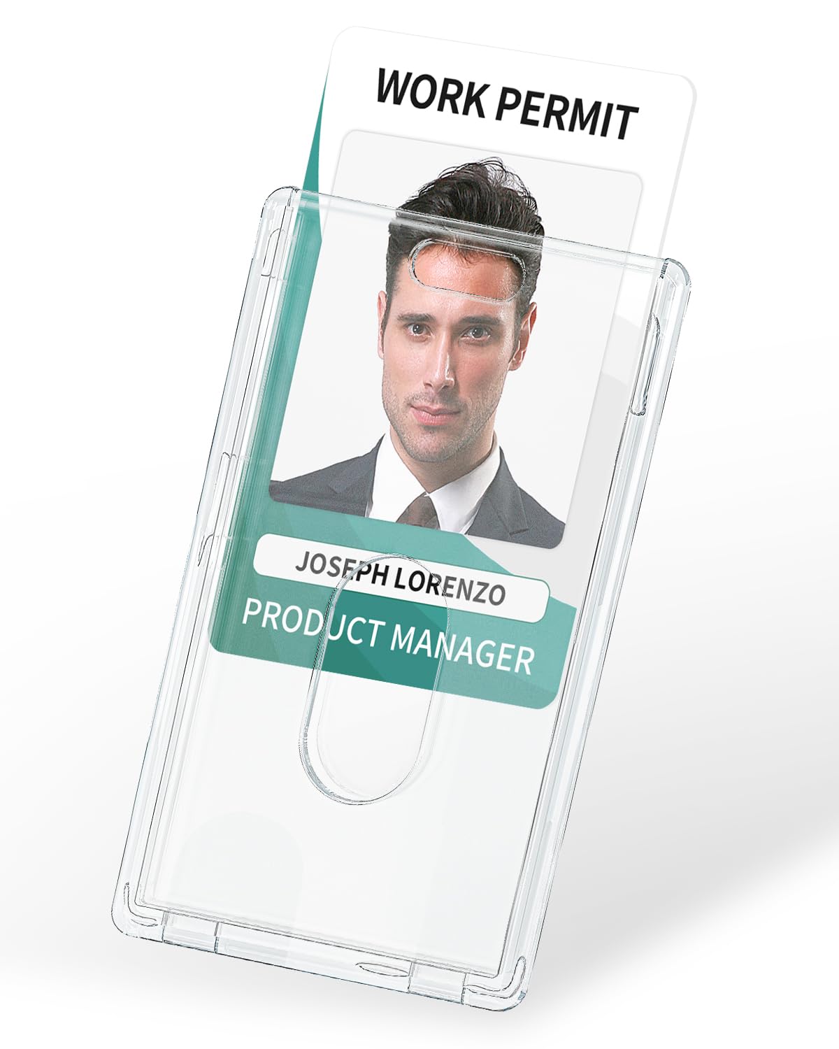 Amazon.com : Uniclife 2 Pack Thumb-Slot Badge Holder Clear ID Card ...