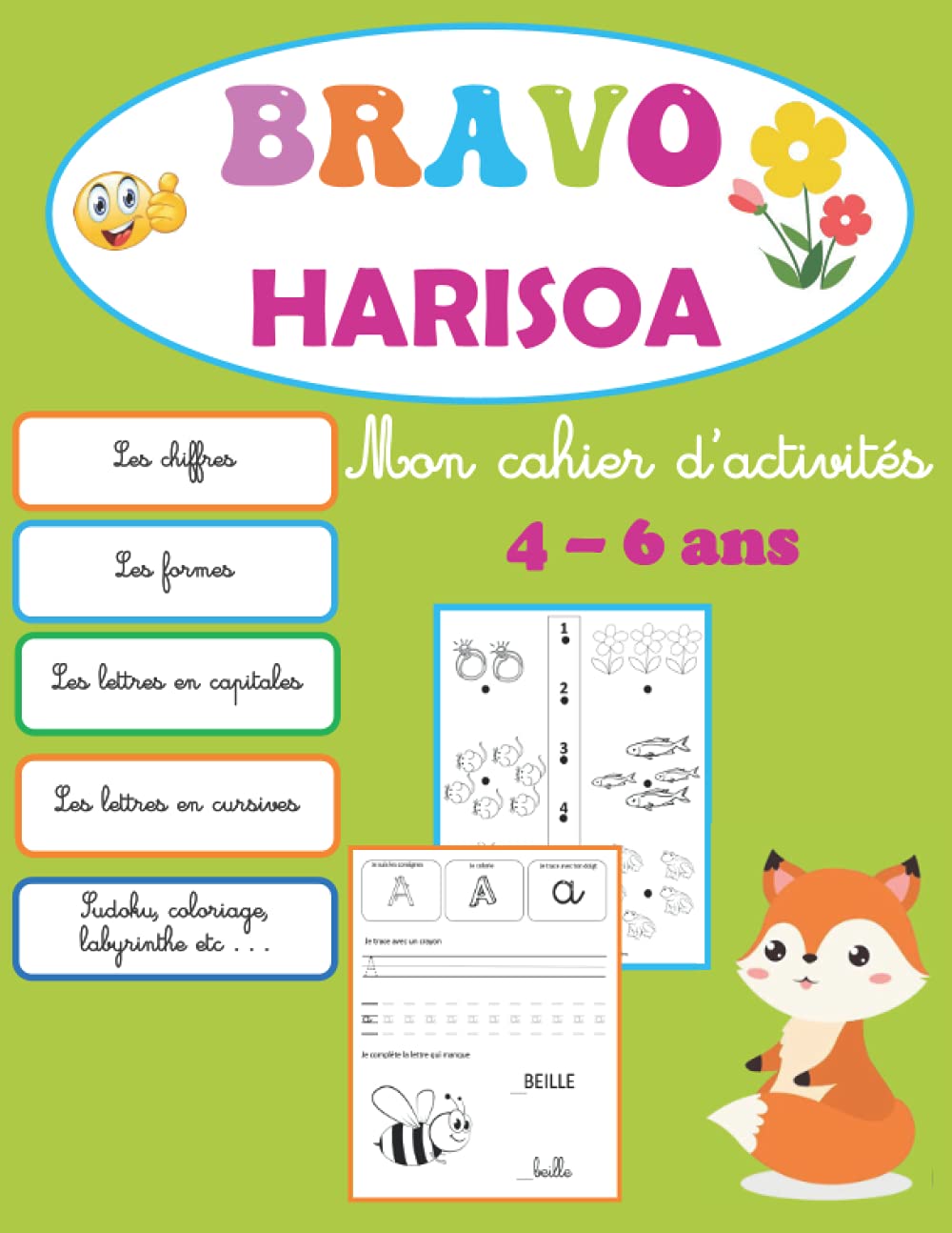 Bravo Harisoa Mon Cahier Dactivites 4 6 Ans Cahier Personnalise ...