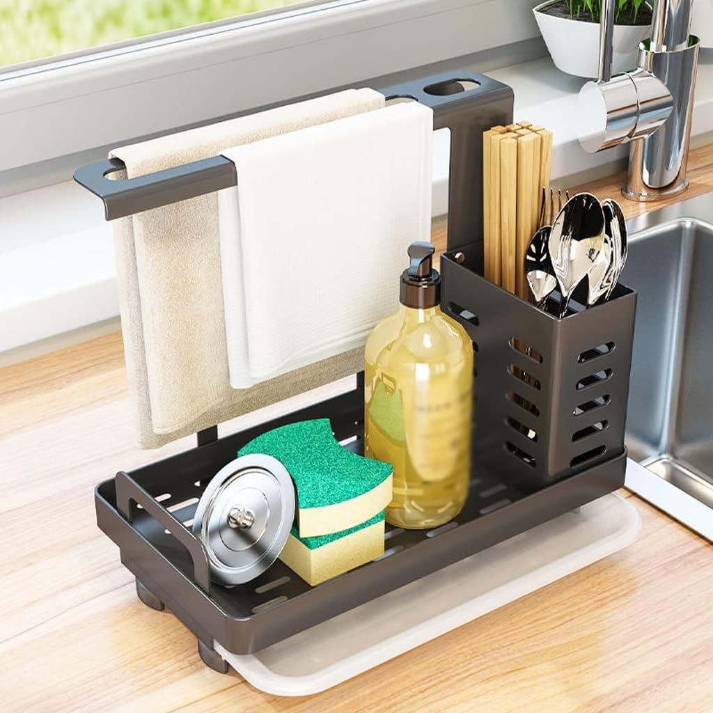 Kitchen Window Sill Rag Rack Wall Hanging To Dry Towels Dishwashing ...