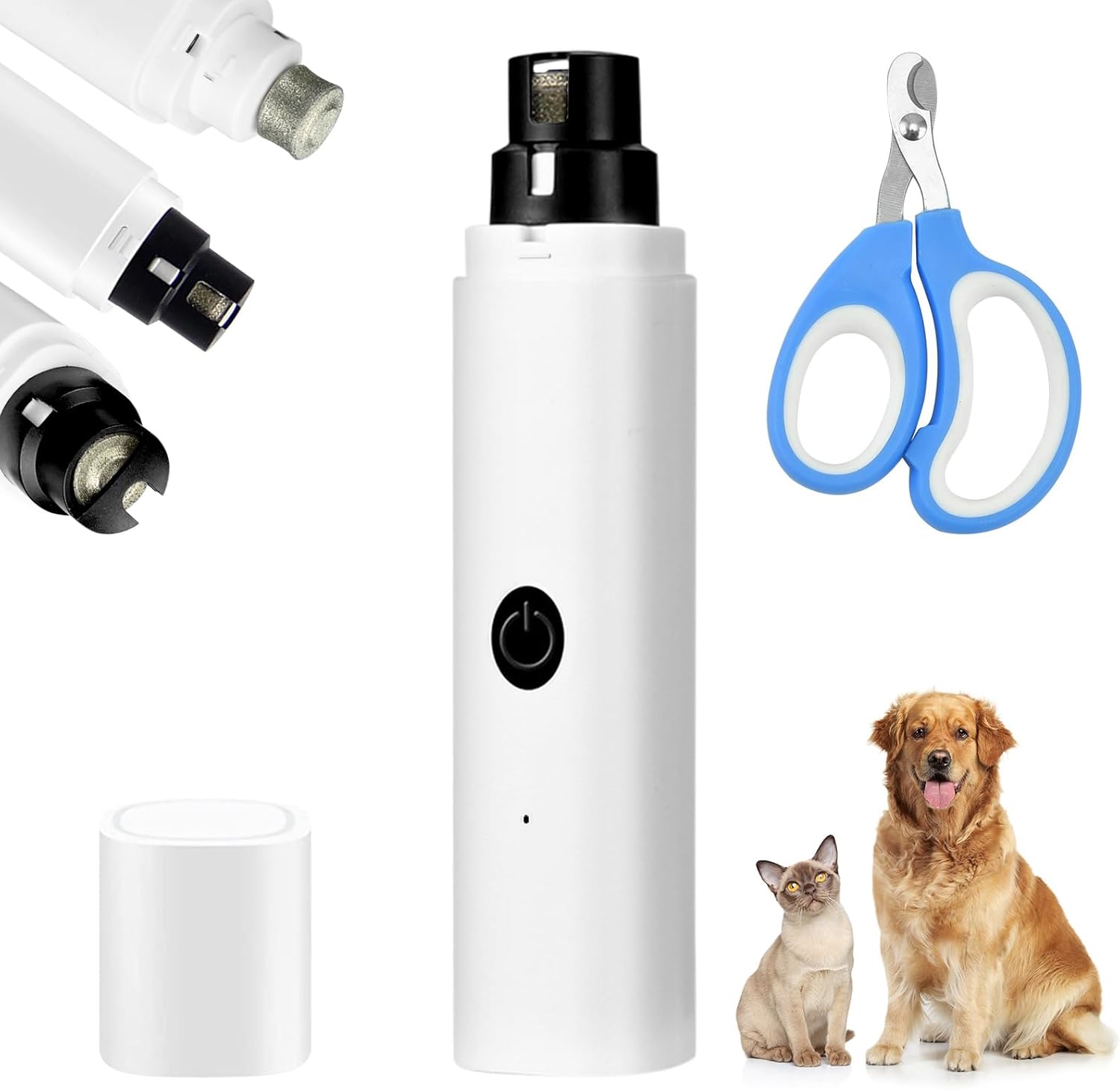 XunHe Dog Nail Grinder with LED Light,Pet Nail File Electric,Quiet ...
