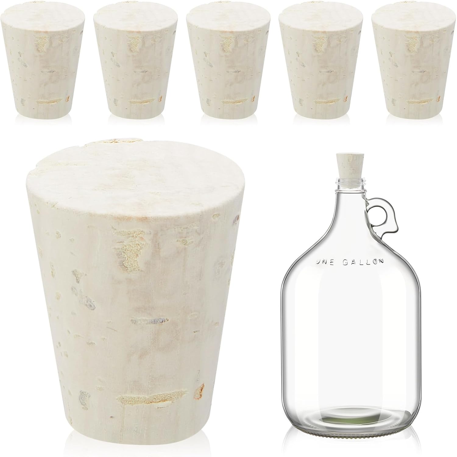 Amazon.com: Ziliny 6 Pcs Carboy Cork Stopper, Glass Carboy Cap for 1, 3 ...