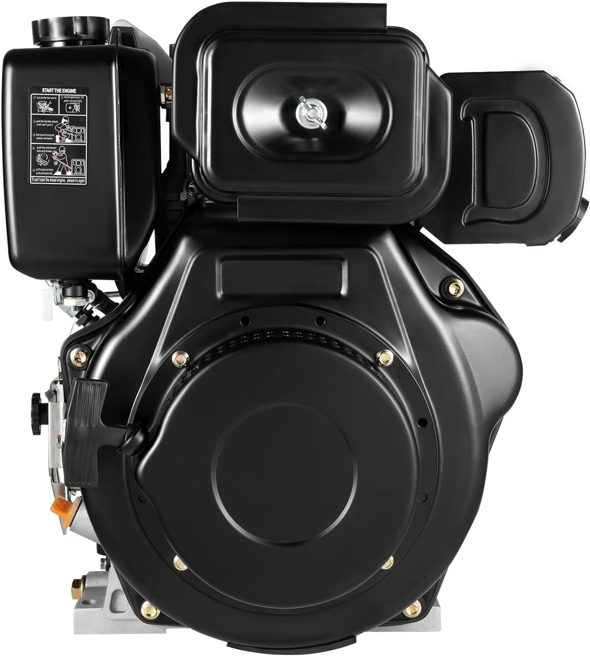 Amazon.com : DUIBAII 10HP 4 Stroke Diesel Engine, 418CC 6300W Single ...