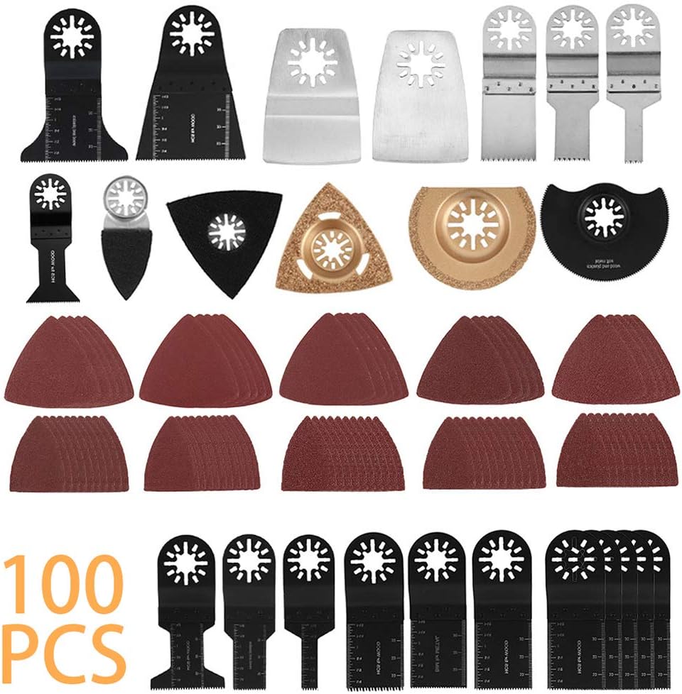 20PCS Metal Wood Mix Oscillating Multitool Quick Release Saw Blades ...