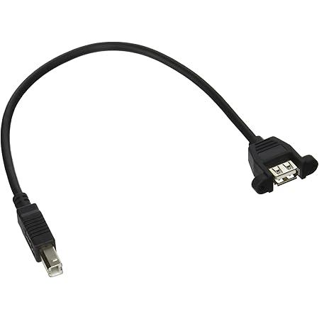 Amazon.com: StarTech.com 1 ft Panel Mount USB Cable B to B - F/M - USB ...